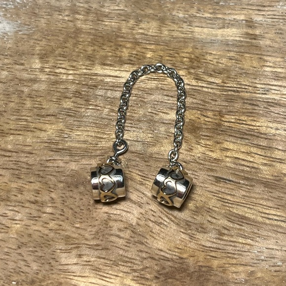 Pandora | Jewelry | Retired Pandora Sterling Silver With 4k Gold Two ...